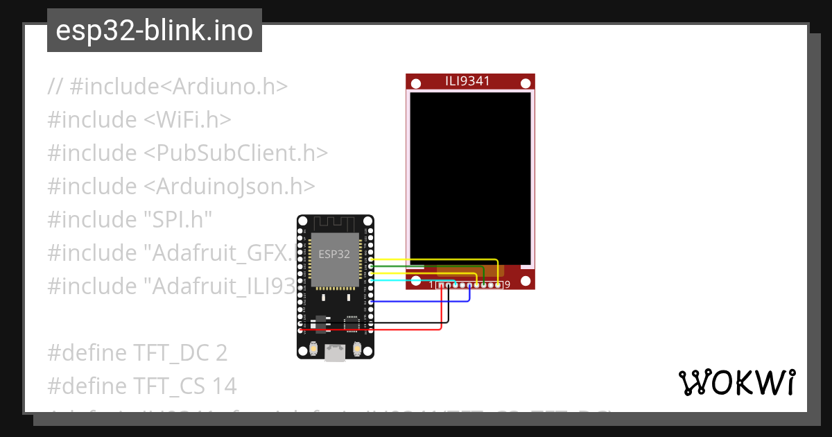 NodeMCU TFT - Wokwi ESP32, STM32, Arduino Simulator