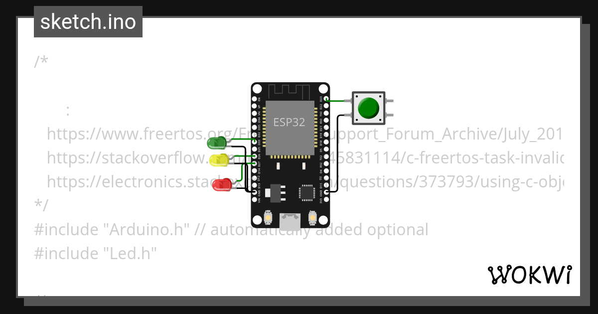 FREERTOS 面向对象测试 - Wokwi ESP32, STM32, Arduino Simulator