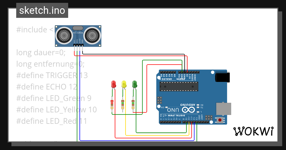 hcsr04_sketch.ino - Wokwi ESP32, STM32, Arduino Simulator