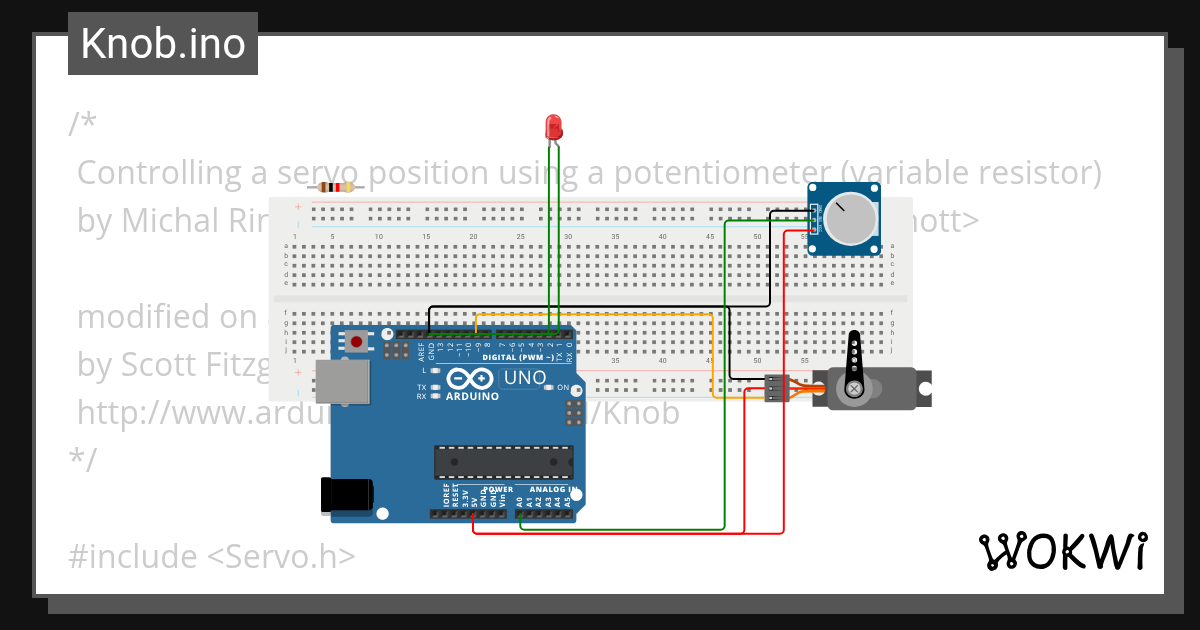 Knob.ino - Wokwi ESP32, STM32, Arduino Simulator