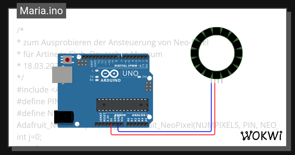 Maria.ino - Wokwi ESP32, STM32, Arduino Simulator