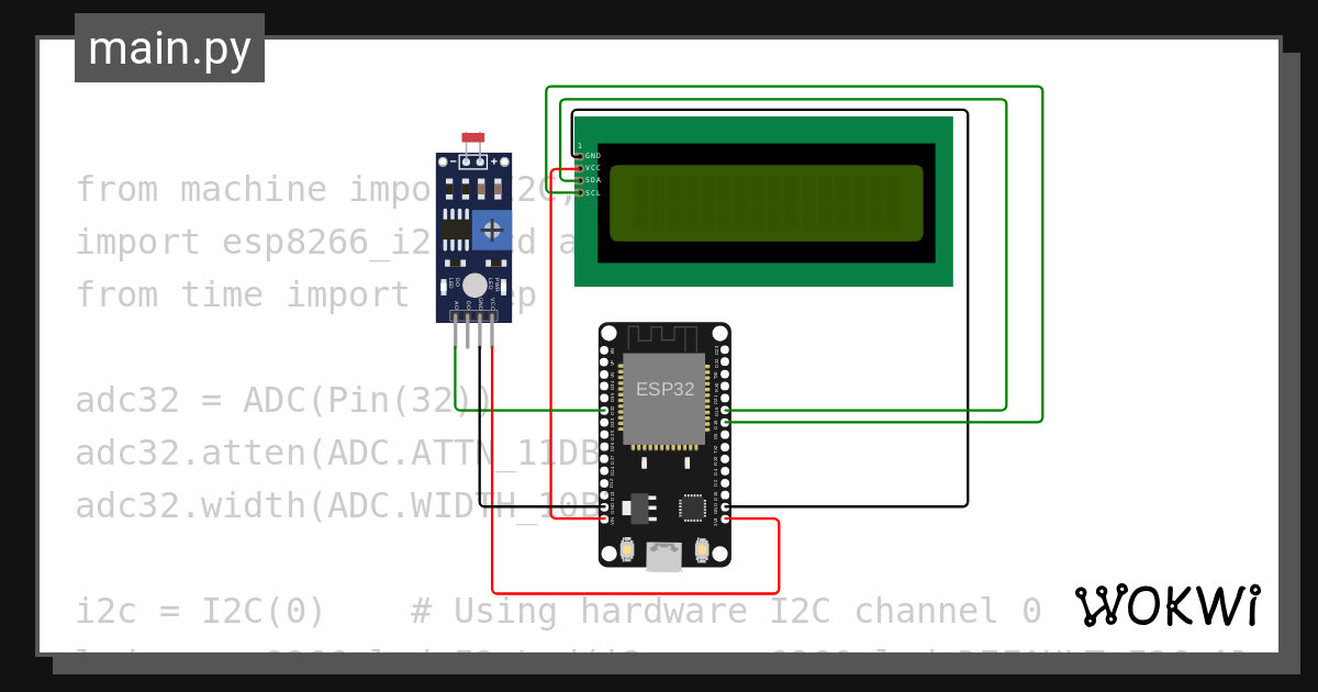 Sensor Reading Adc Lcd Wokwi Esp32 Stm32 Arduino Simulator