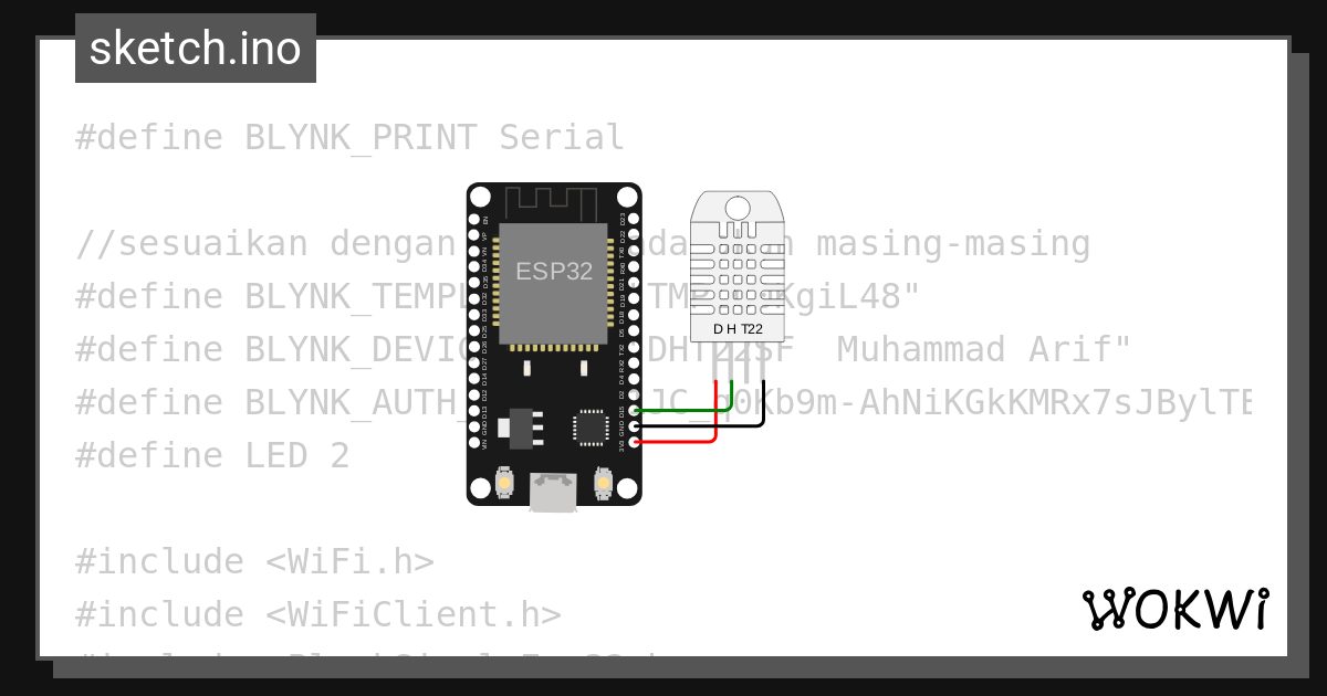 Deteksi Suhu Wokwi Esp32 Stm32 Arduino Simulator