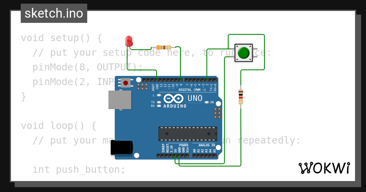 LED and Push Button 11/03/2022.ino - Wokwi ESP32, STM32, Arduino Simulator LED and Push Button 11/03/2022.ino - Wokwi ESP32, STM32, Arduino Simulator