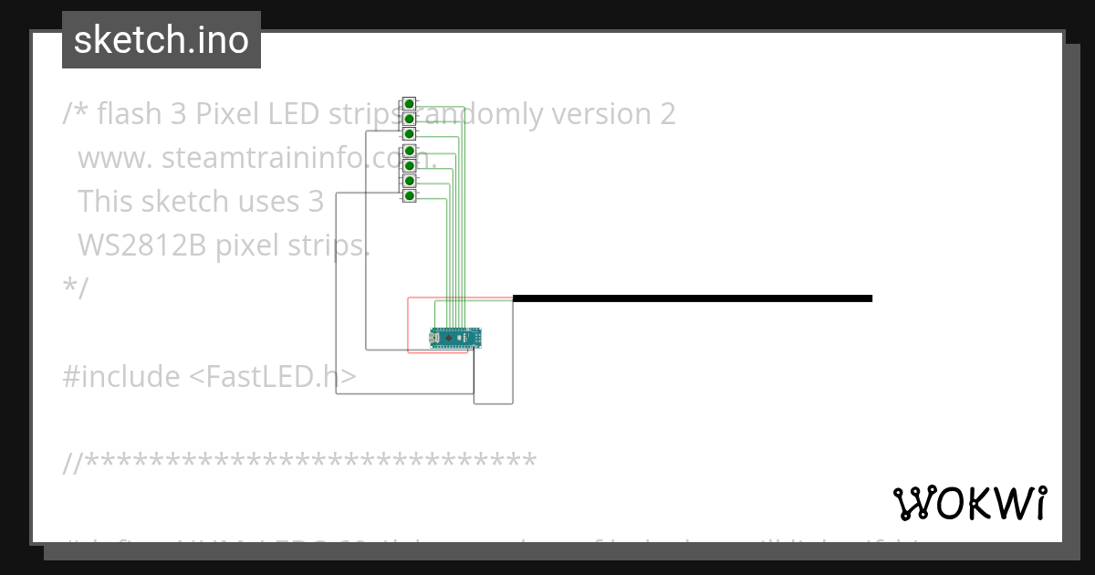 Escalier V3 steps - fader.ino - Wokwi ESP32, STM32, Arduino Simulator