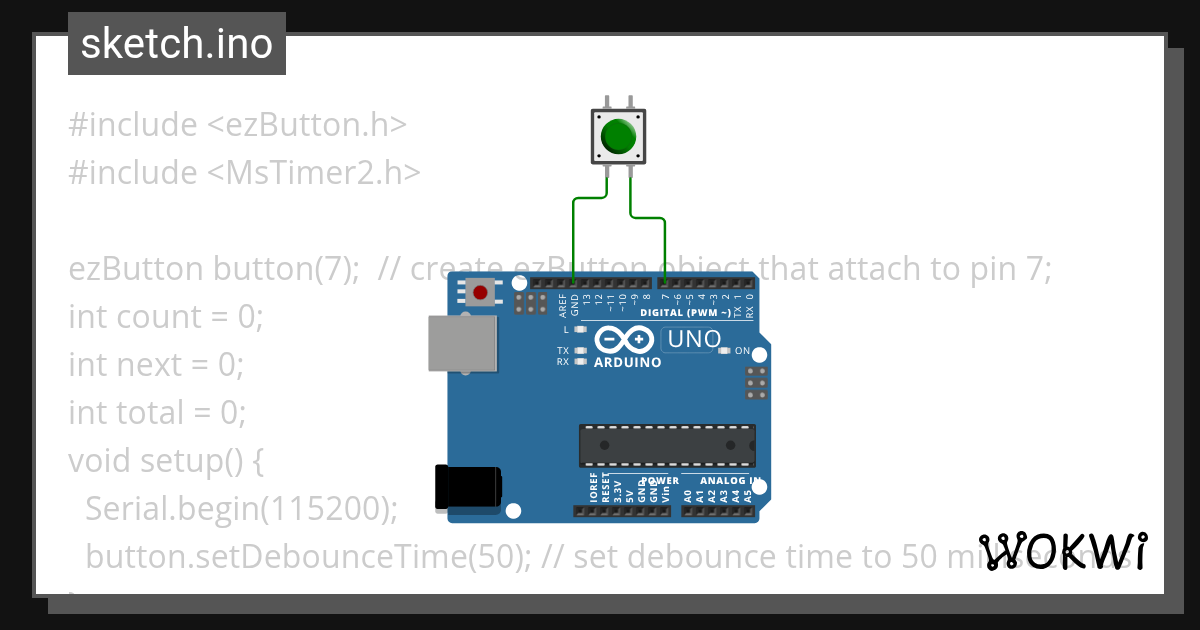 Button Count Wokwi Esp32 Stm32 Arduino Simulator 