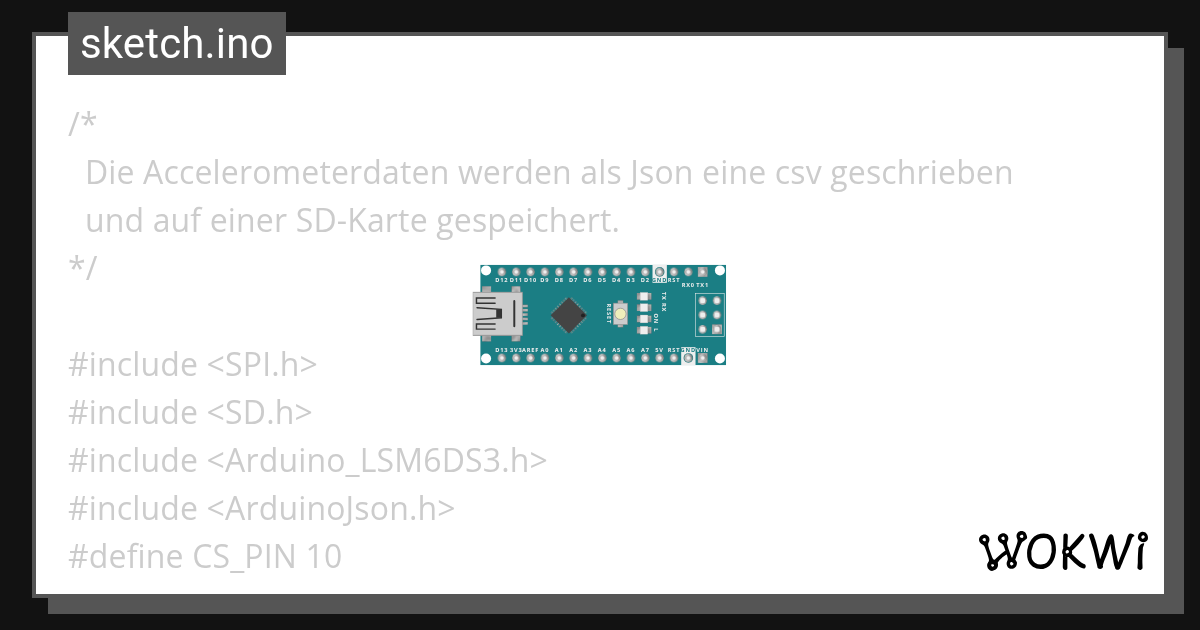 Acc-SD-Csv-Json - Wokwi ESP32, STM32, Arduino Simulator