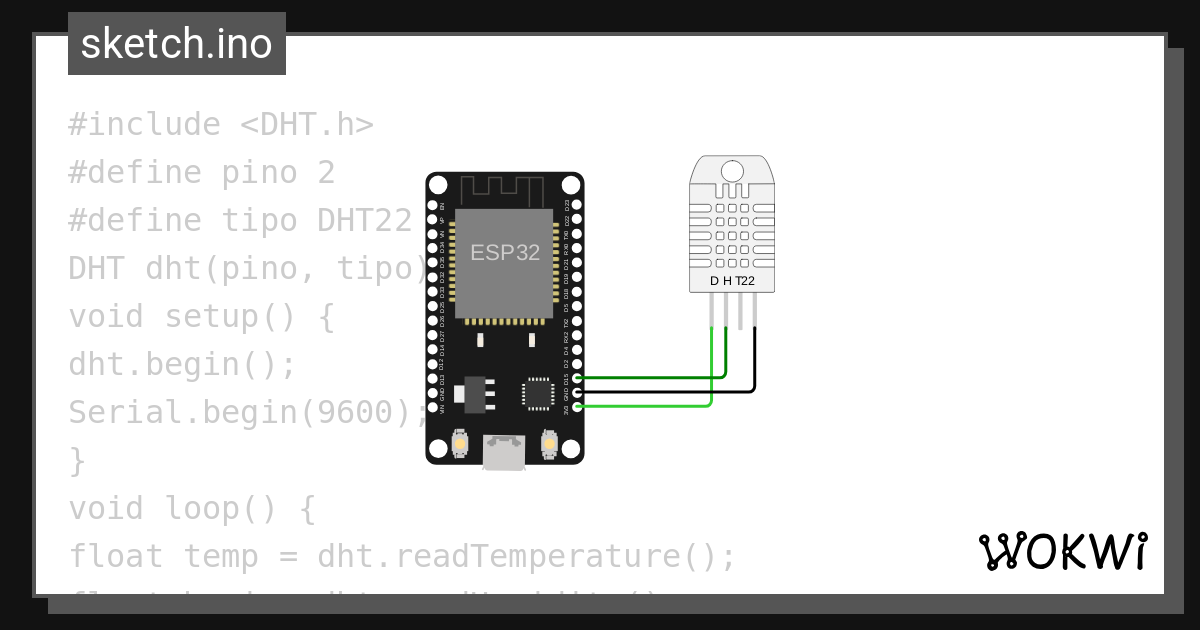 Temperatura E Umidade Wokwi Esp32 Stm32 Arduino Simulator 1716