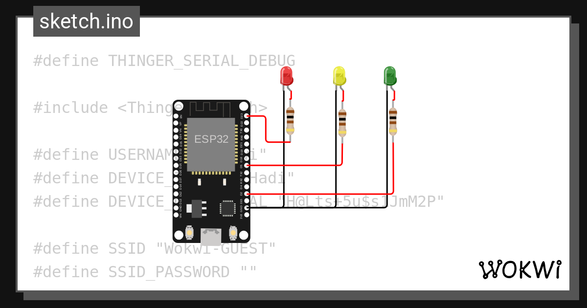 Kontrol Lampu Blink Wokwi Esp32 Stm32 Arduino Simulator 7386
