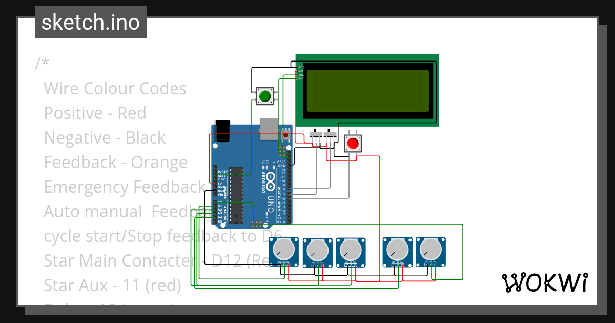 PLC panel - Wokwi ESP32, STM32, Arduino Simulator