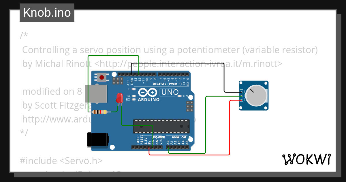 Knob.ino - Wokwi ESP32, STM32, Arduino Simulator