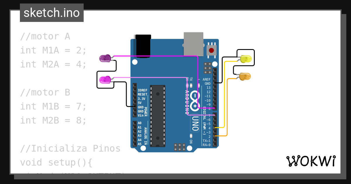 Robo Carrinhoo Wokwi Esp32 Stm32 Arduino Simulator 