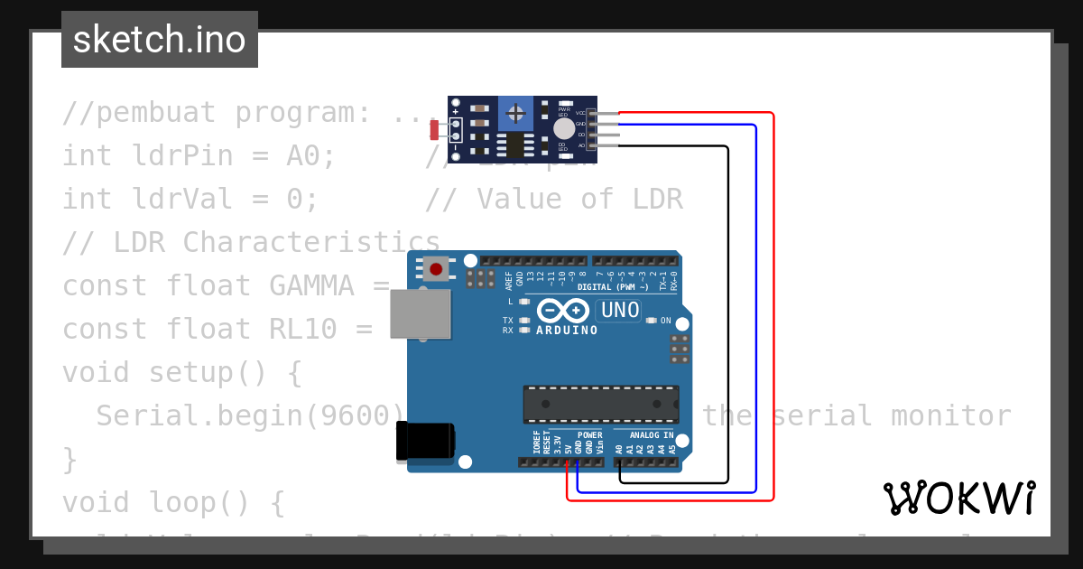Sensor Ldr Wokwi Esp32 Stm32 Arduino Simulator