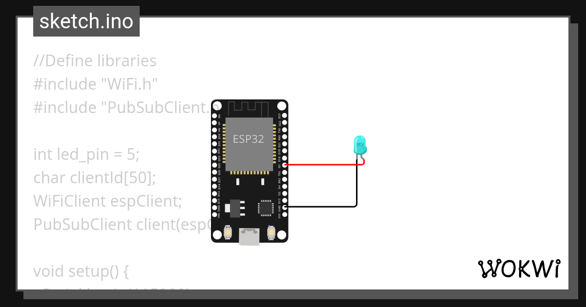 C-293 MQTT Connection - Wokwi ESP32, STM32, Arduino Simulator