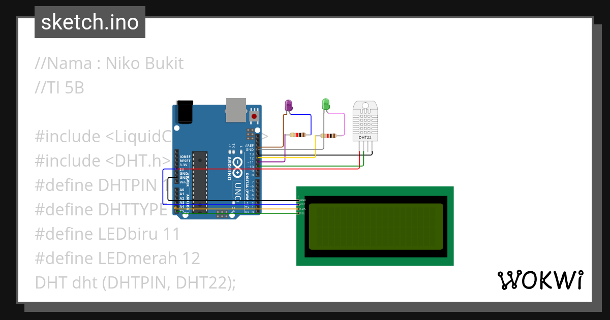 Sensor Dht22 Sensor Suhu Wokwi Esp32 Stm32 Arduino Simulator