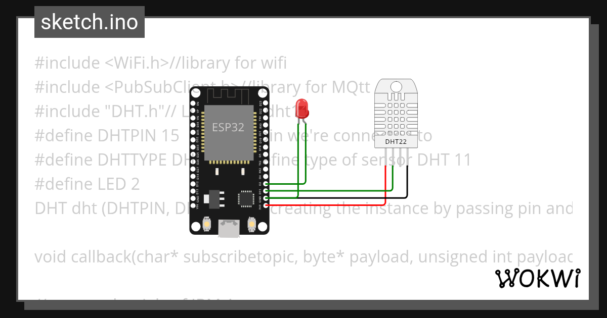 DHT sensor - Wokwi ESP32, STM32, Arduino Simulator