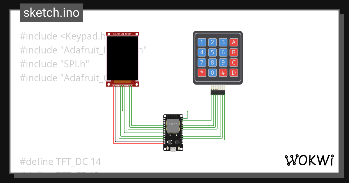 calculadora touch - Wokwi ESP32, STM32, Arduino Simulator