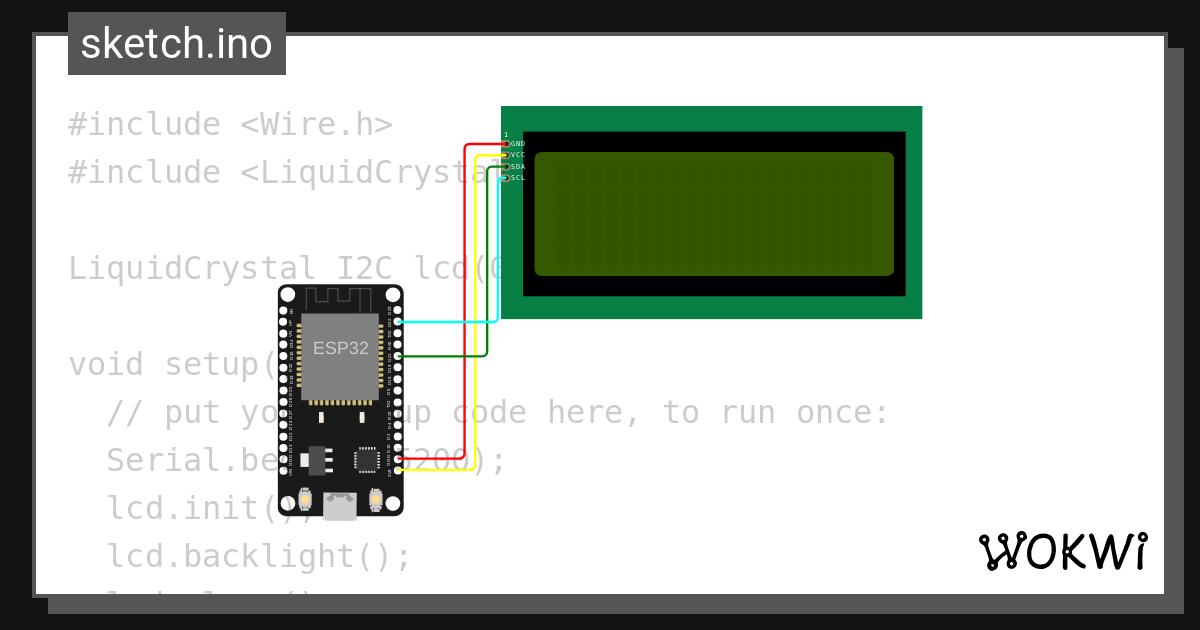 Lcd 20x4 12c Wokwi Esp32 Stm32 Arduino Simulator 6787