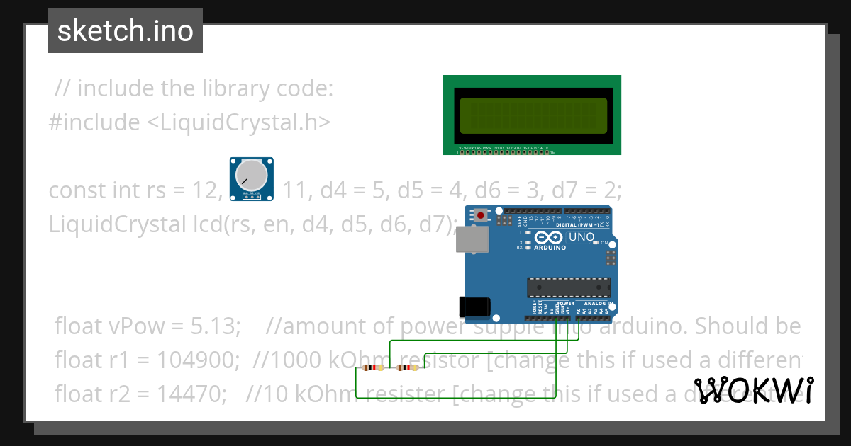 voltmeter_01_sketch.ino - Wokwi ESP32, STM32, Arduino Simulator