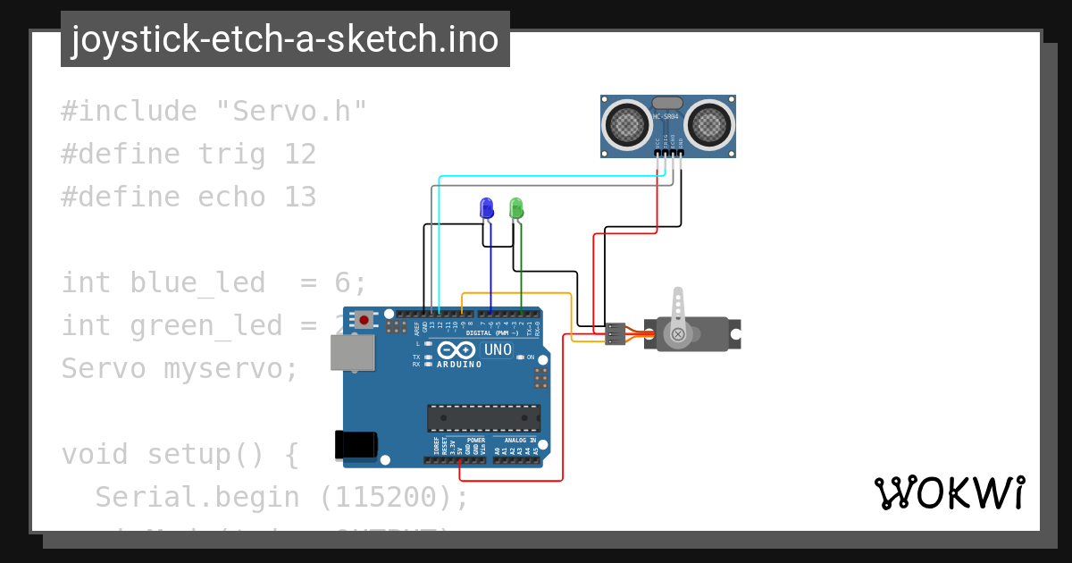 Ultrasonik And Servo 071122 Copy Wokwi Esp32 Stm32 Arduino Simulator 3466