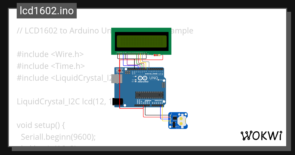 lcd1602.ino copy - Wokwi ESP32, STM32, Arduino Simulator