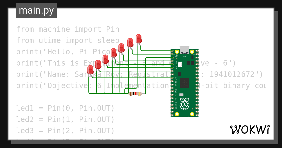 Objective 6exp 3 Wokwi Esp32 Stm32 Arduino Simulator
