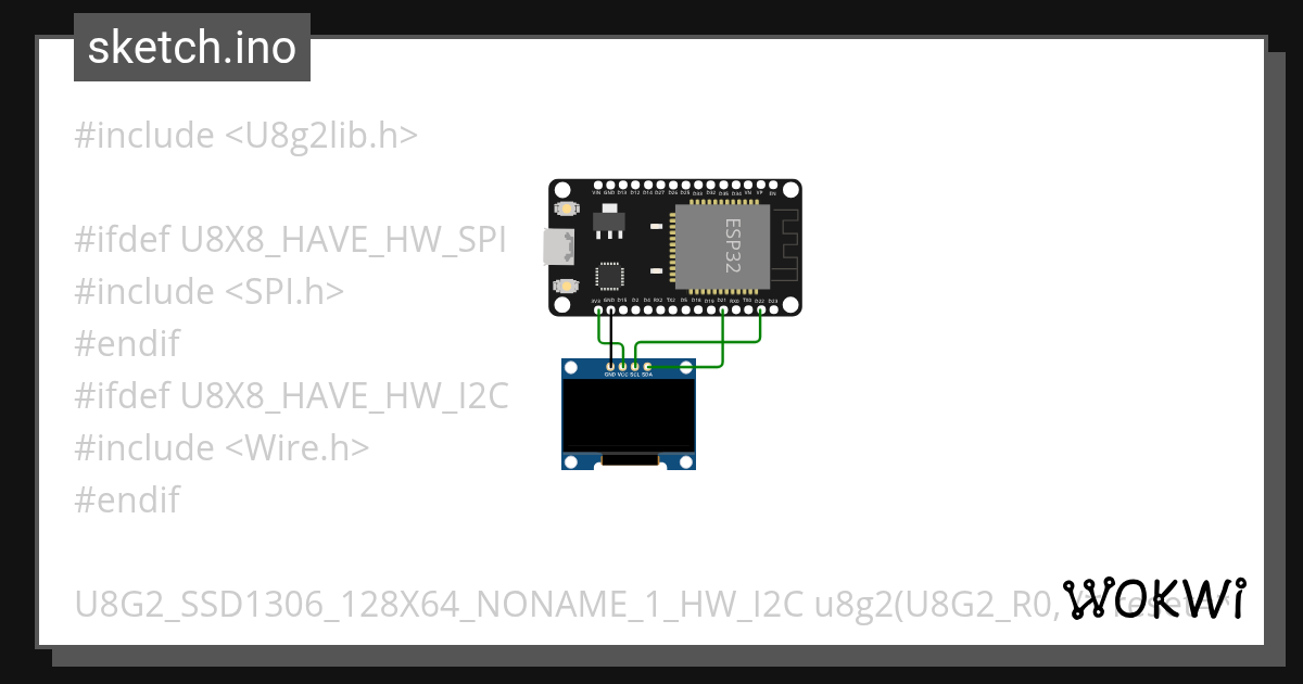 Oled Test Wokwi Esp32 Stm32 Arduino Simulator