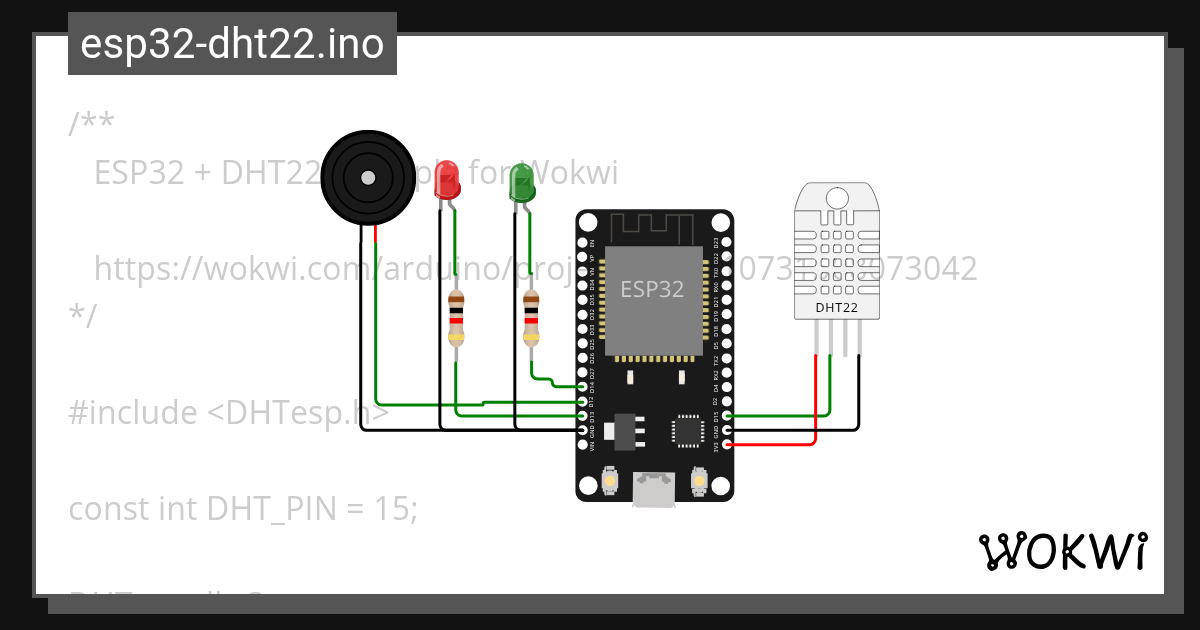 esp32-dht22.ino - Wokwi ESP32, STM32, Arduino Simulator
