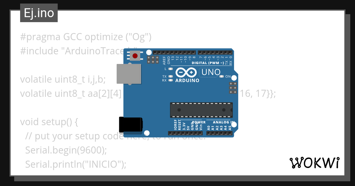 Suma de arreglos dos dimensiones - Wokwi ESP32, STM32, Arduino Simulator