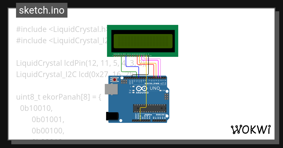 LCD-Tugas - Wokwi ESP32, STM32, Arduino Simulator