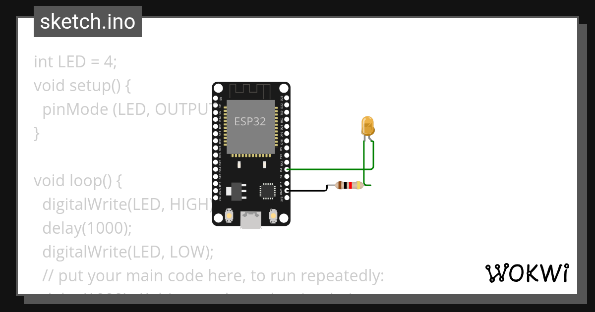 sketch.ino - Wokwi ESP32, STM32, Arduino Simulator