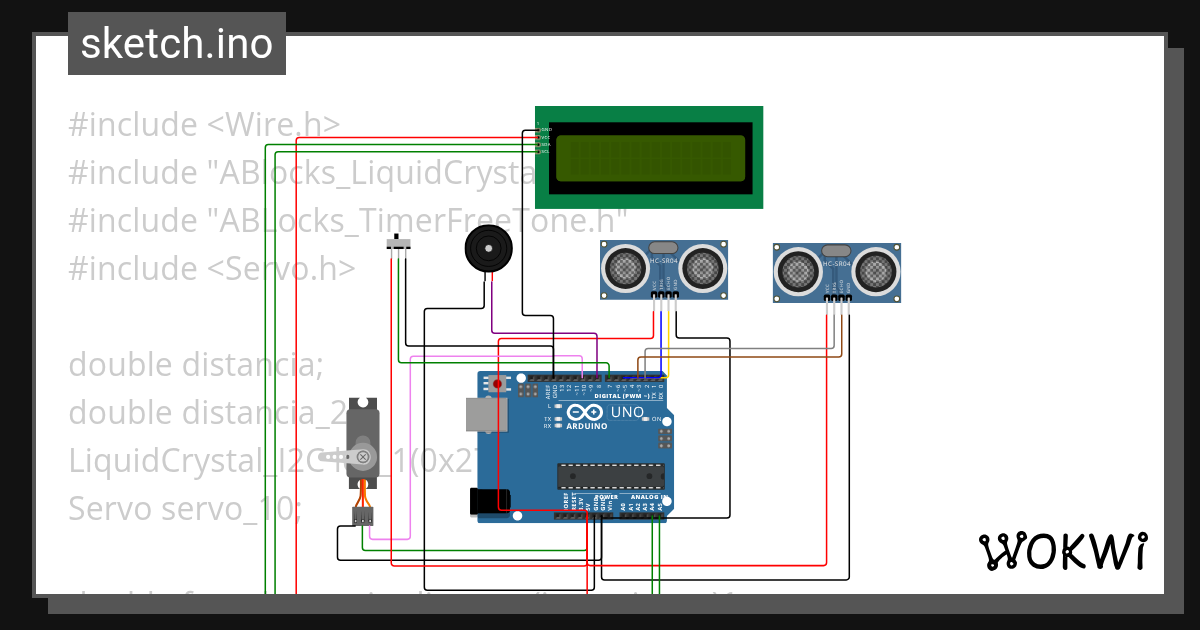 Trabajo Casillero con Detector - Wokwi ESP32, STM32, Arduino Simulator