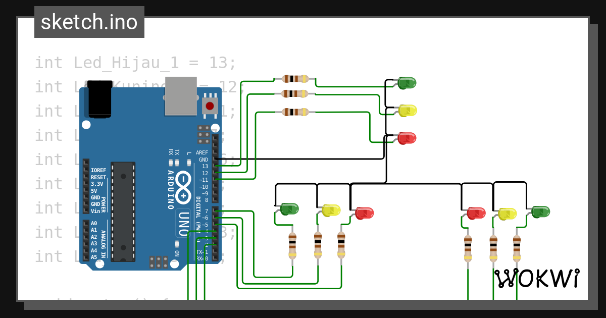 Traffic Light 3 O Wokwi Esp32 Stm32 Arduino Simulator 6817
