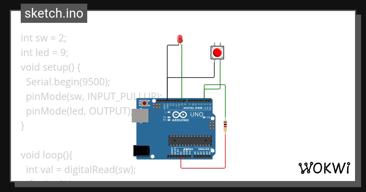แผงวงจรไฟหลอดเดียวกดติดปลอยดับ Wokwi Esp32 Stm32 Arduino Simulator 5106
