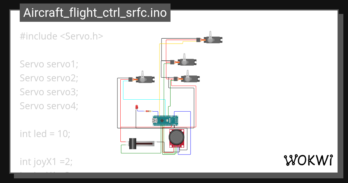 Aircraft_flight_ctrl_srfc.ino - Wokwi ESP32, STM32, Arduino Simulator