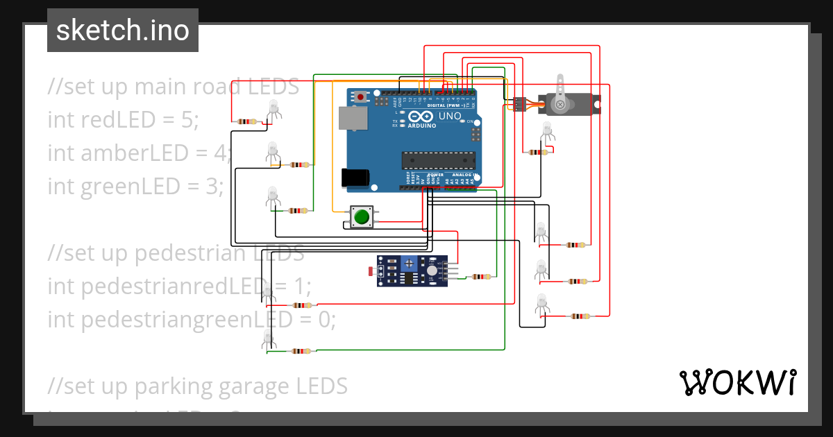 Traffic Lights - Wokwi ESP32, STM32, Arduino Simulator