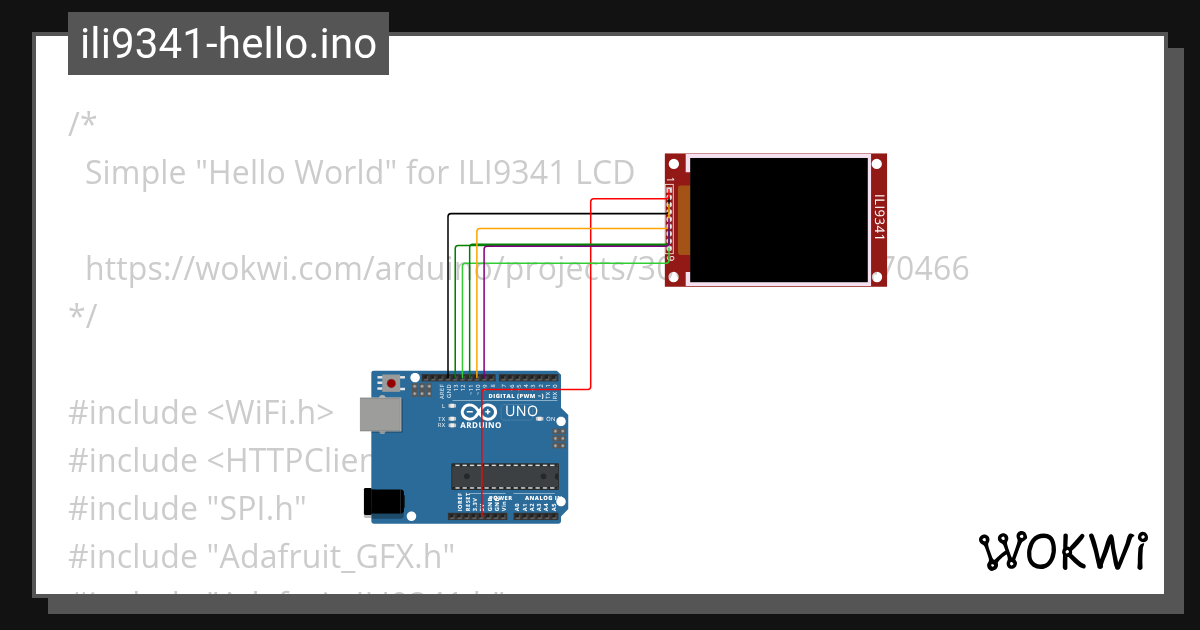 ili9341-hello.ino copy - Wokwi ESP32, STM32, Arduino Simulator