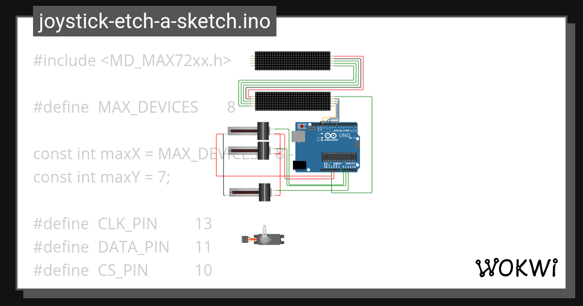 Dot Matrix display - Wokwi ESP32, STM32, Arduino Simulator