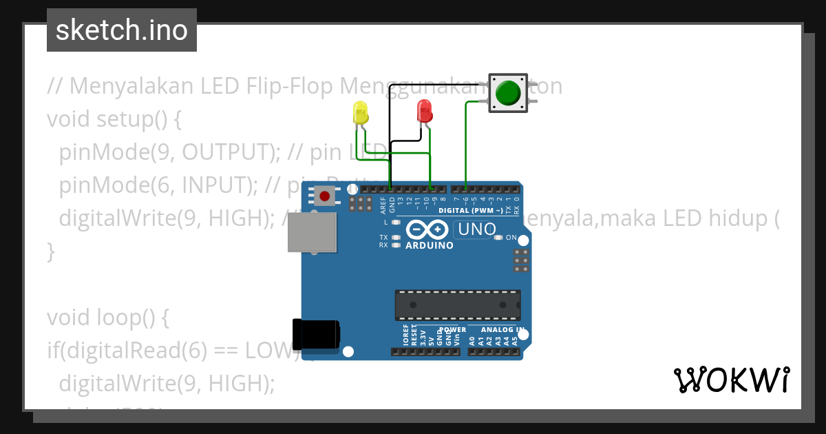 Praktek 12-11-22 led button flipflop.ino - Wokwi ESP32, STM32, Arduino ... Praktek 12-11-22 led button flipflop.ino - Wokwi ESP32, STM32, Arduino ...