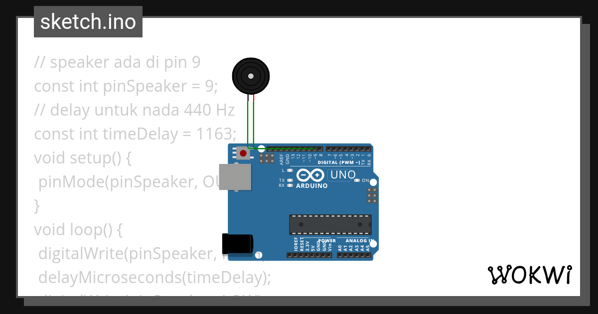 Sketch 41 Membuat Nada 440 Hz Wokwi Esp32 Stm32 Arduino Simulator 6617