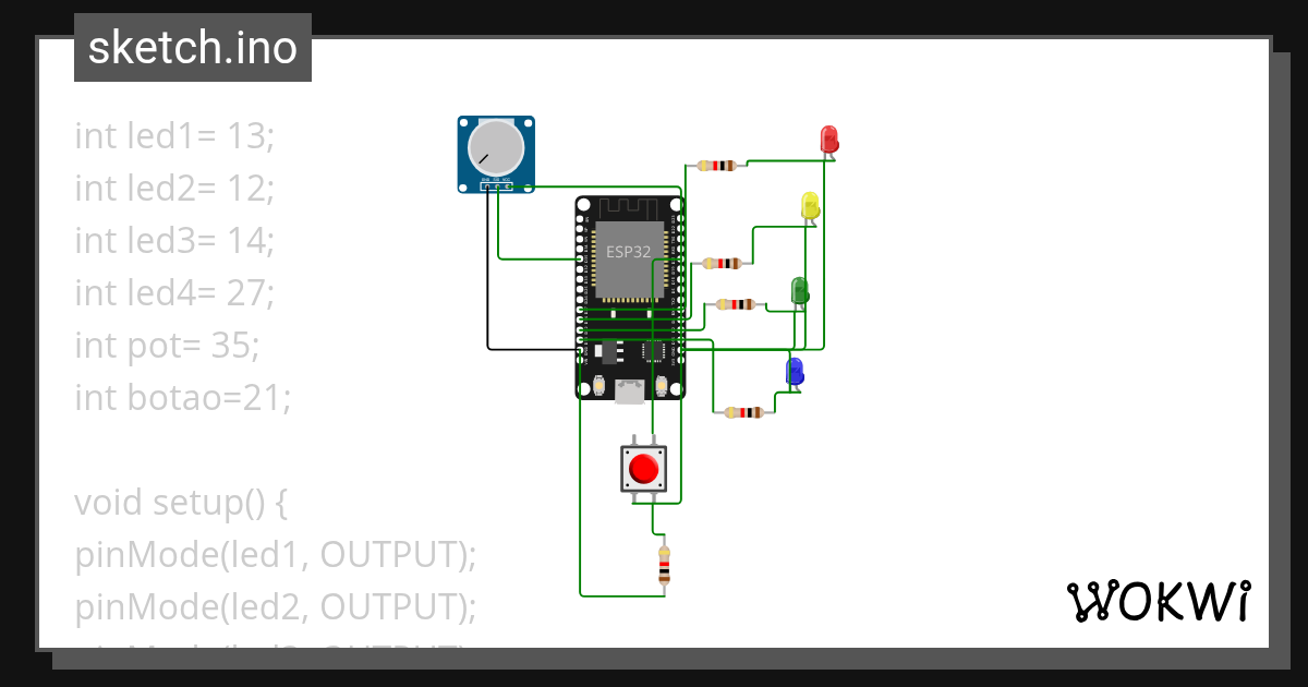 Nivel Agua Com Botao Wokwi Esp32 Stm32 Arduino Simulator 