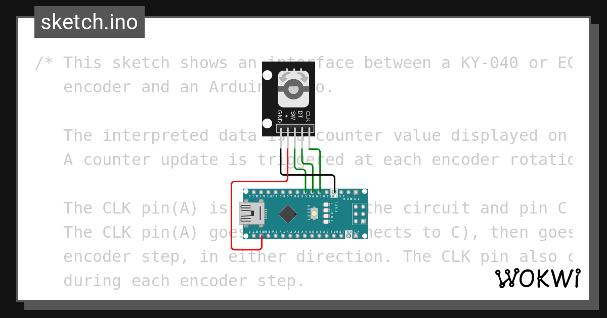 Rotary Encoder And Nano Copy Wokwi Esp32 Stm32 Arduino Simulator