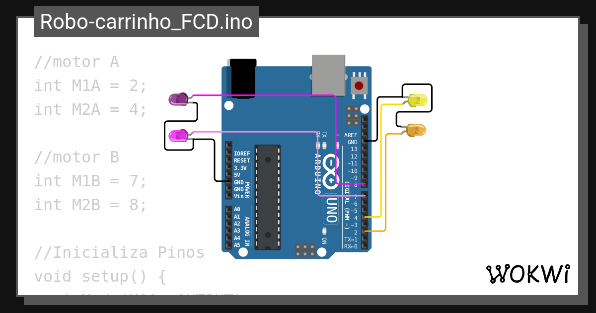 Robo Carrinhoo Wokwi Esp32 Stm32 Arduino Simulator 2052