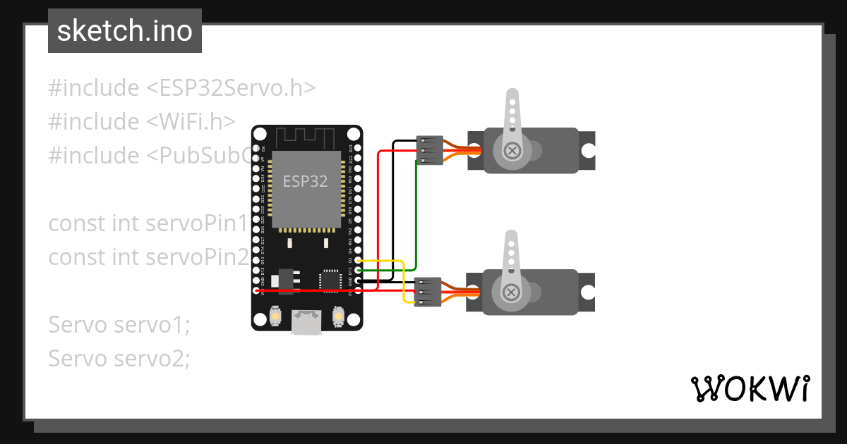 Project servo - Wokwi ESP32, STM32, Arduino Simulator