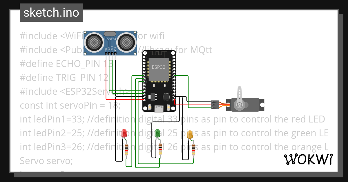 smart waste management.ino - Wokwi ESP32, STM32, Arduino Simulator