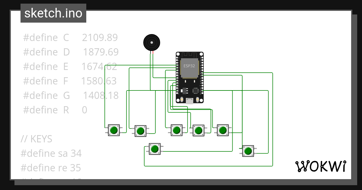 Piano - Wokwi ESP32, STM32, Arduino Simulator