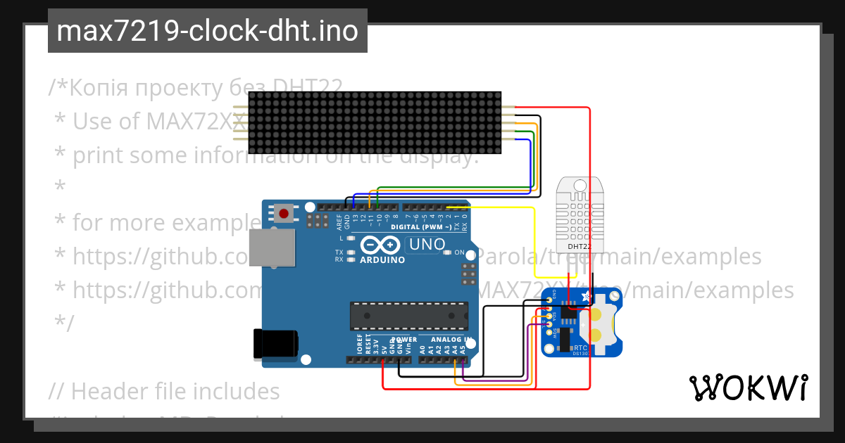 Max7219 Clock Not O Wokwi Esp32 Stm32 Arduino Simulator 4750