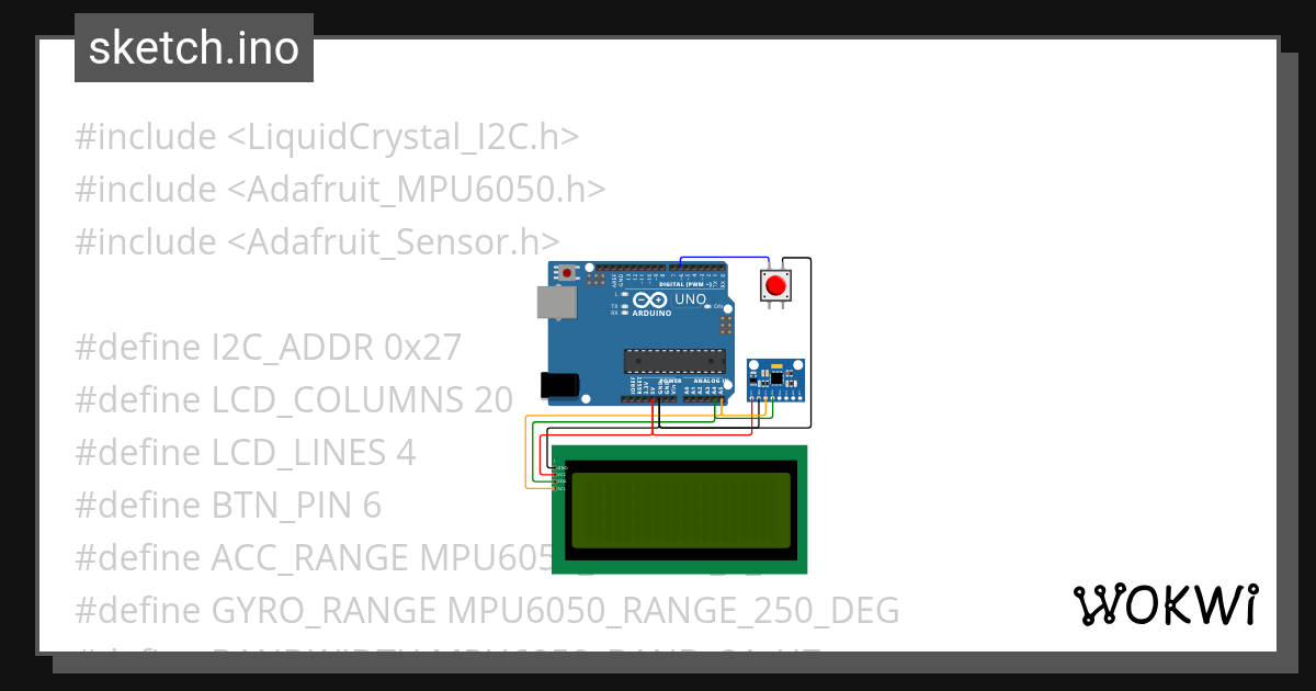 gyro_lcd_i2c.ino - Wokwi ESP32, STM32, Arduino Simulator