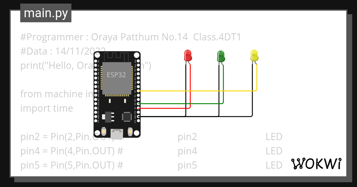 ข้อ3 Wokwi Esp32 Stm32 Arduino Simulator 5059
