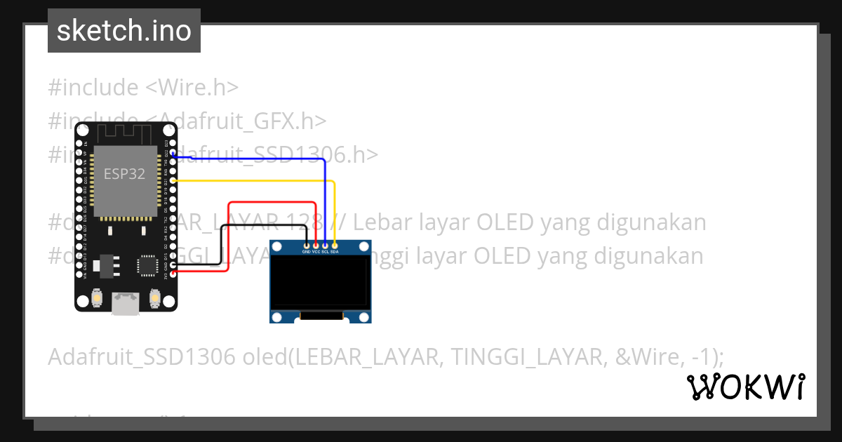 OLED.ino copy - Wokwi ESP32, STM32, Arduino Simulator